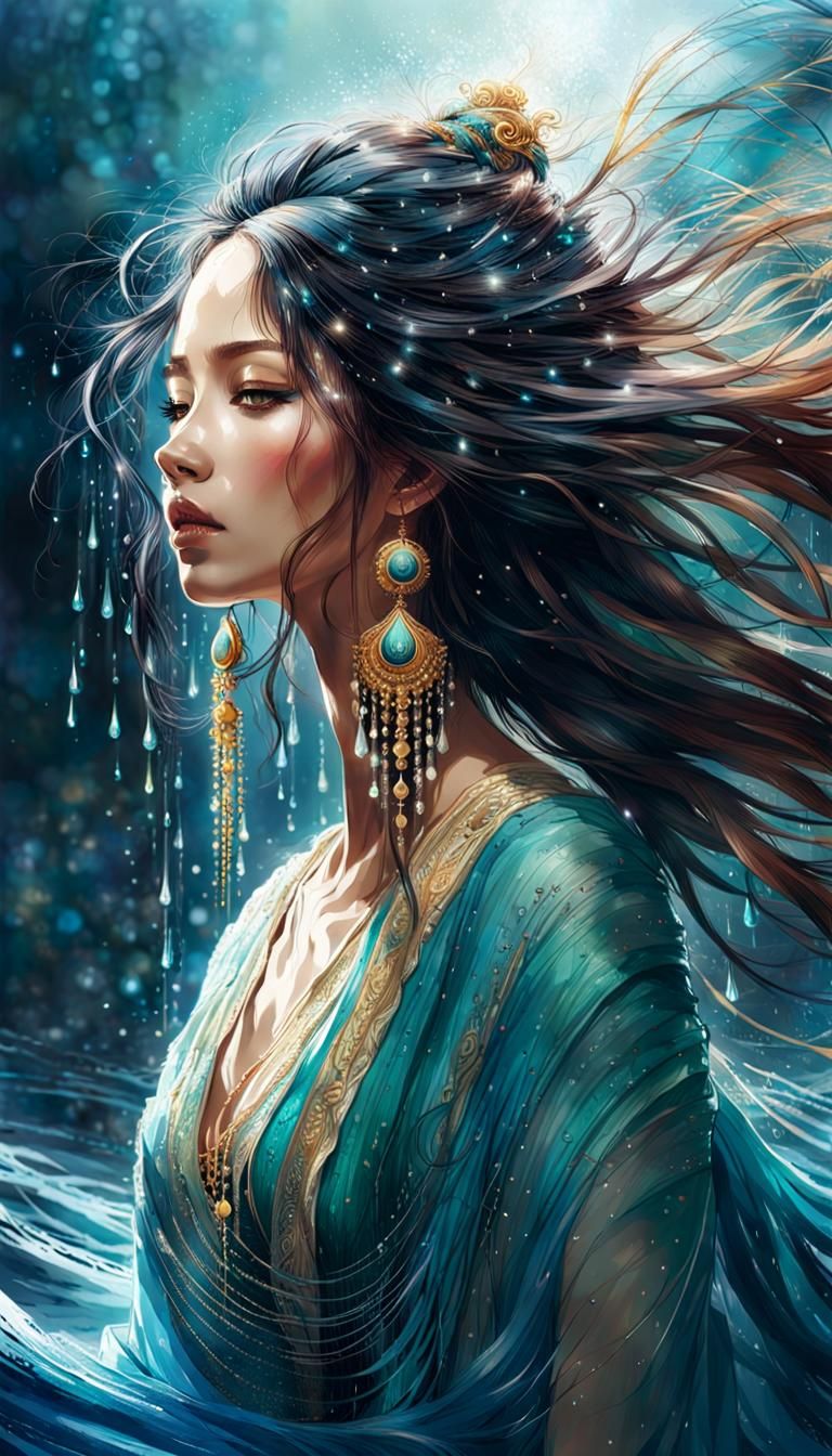 In Nijimu's flow, boundaries dissolve gently. - AI Generated Artwork ...