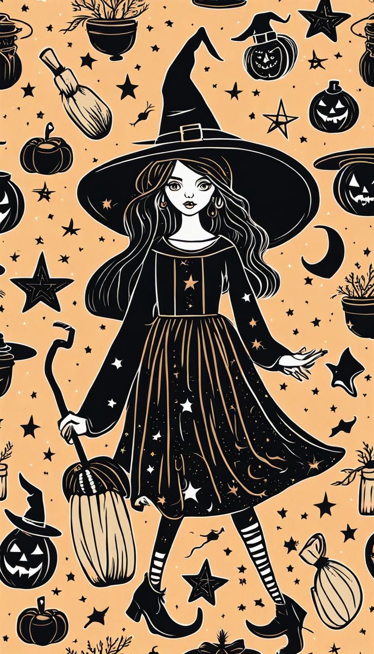 bewitching witchy pattern - AI Generated Artwork - NightCafe Creator
