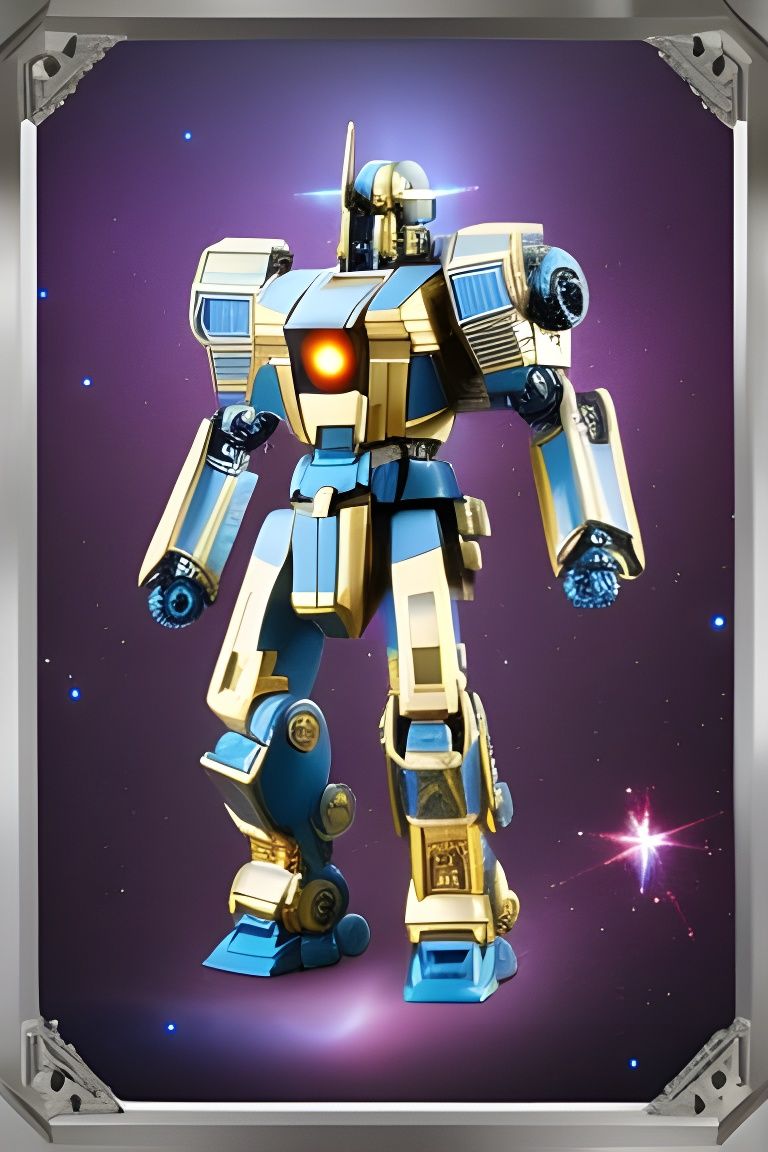 Toy mech box art - AI Generated Artwork - NightCafe Creator