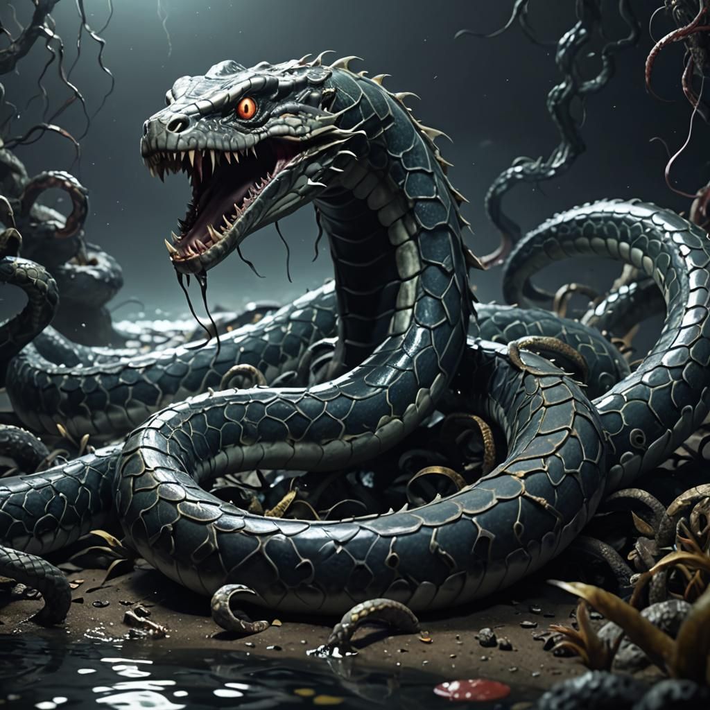 The sea snake - AI Generated Artwork - NightCafe Creator