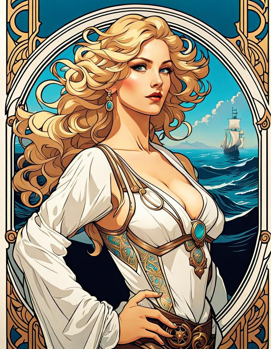 Aires Blackflag, female pirate - AI Generated Artwork - NightCafe Creator