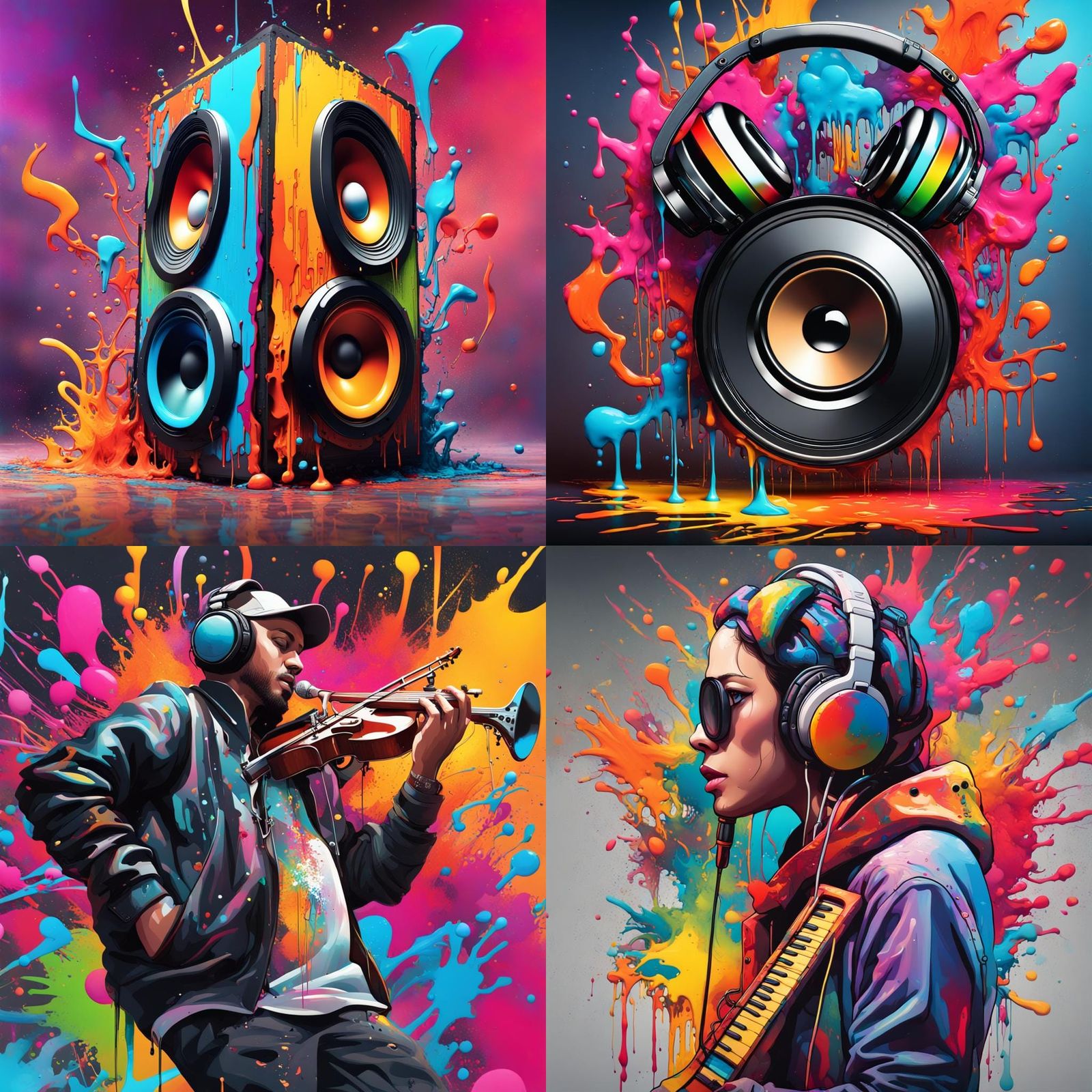 Music makes me go BOOM - AI Generated Artwork - NightCafe Creator