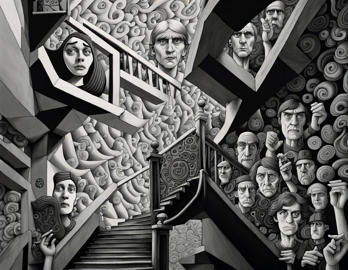 Disembodied Faces eyes hands faces eyes hands Monty Python flying ...