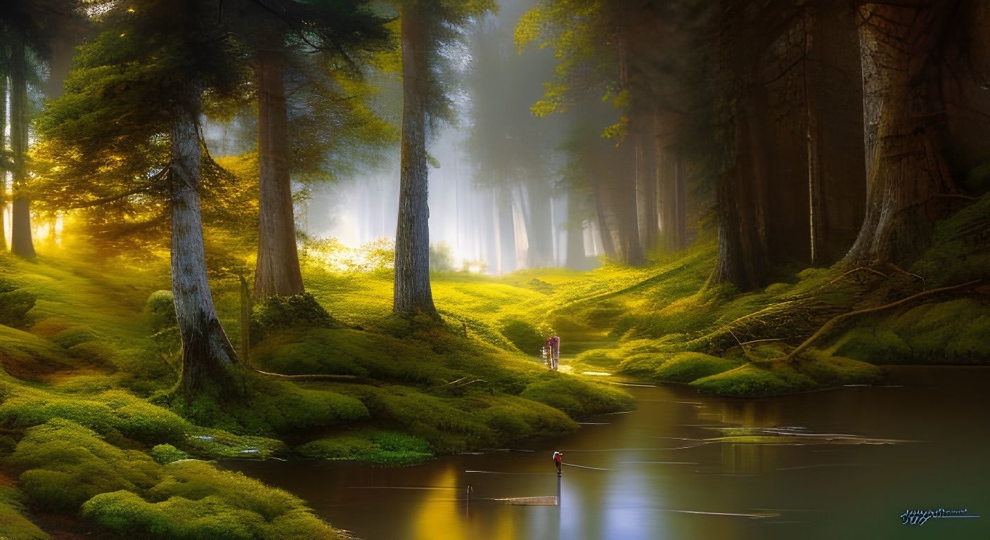 Forest scene - AI Generated Artwork - NightCafe Creator