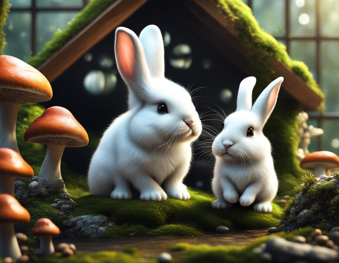 Fluffy Bunnies - AI Generated Artwork - NightCafe Creator