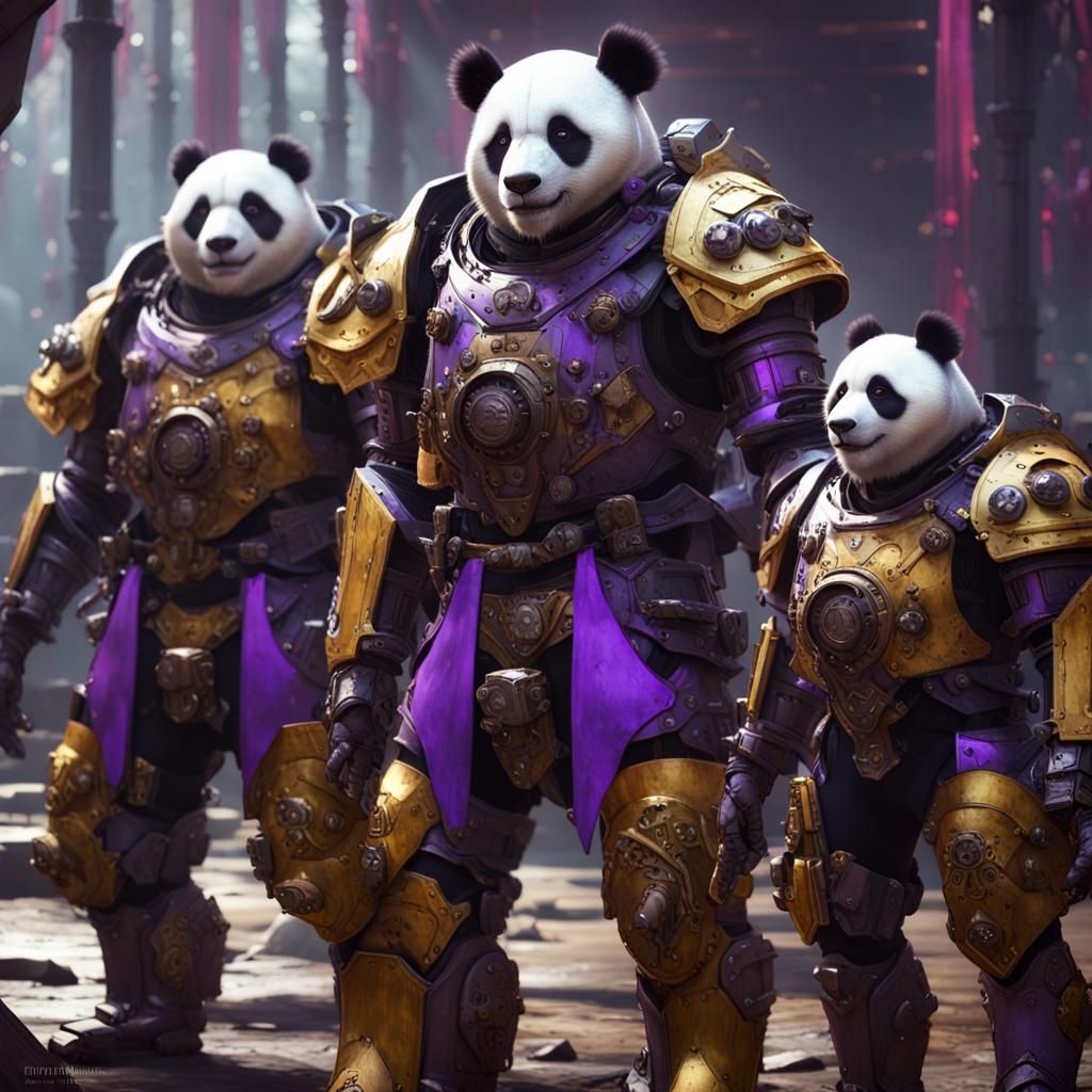 panda soldiers in mechanical armor - AI Generated Artwork - NightCafe ...