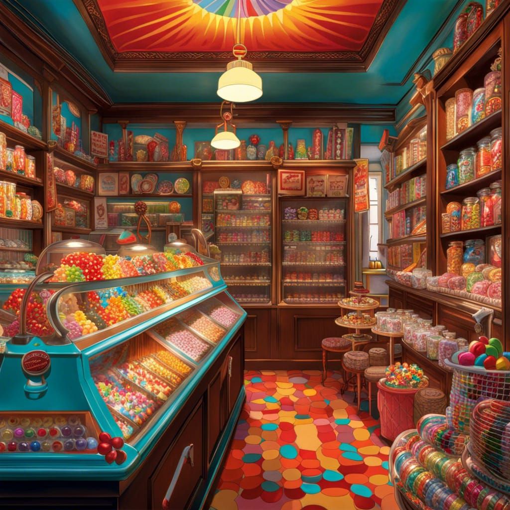 Candy shop - AI Generated Artwork - NightCafe Creator