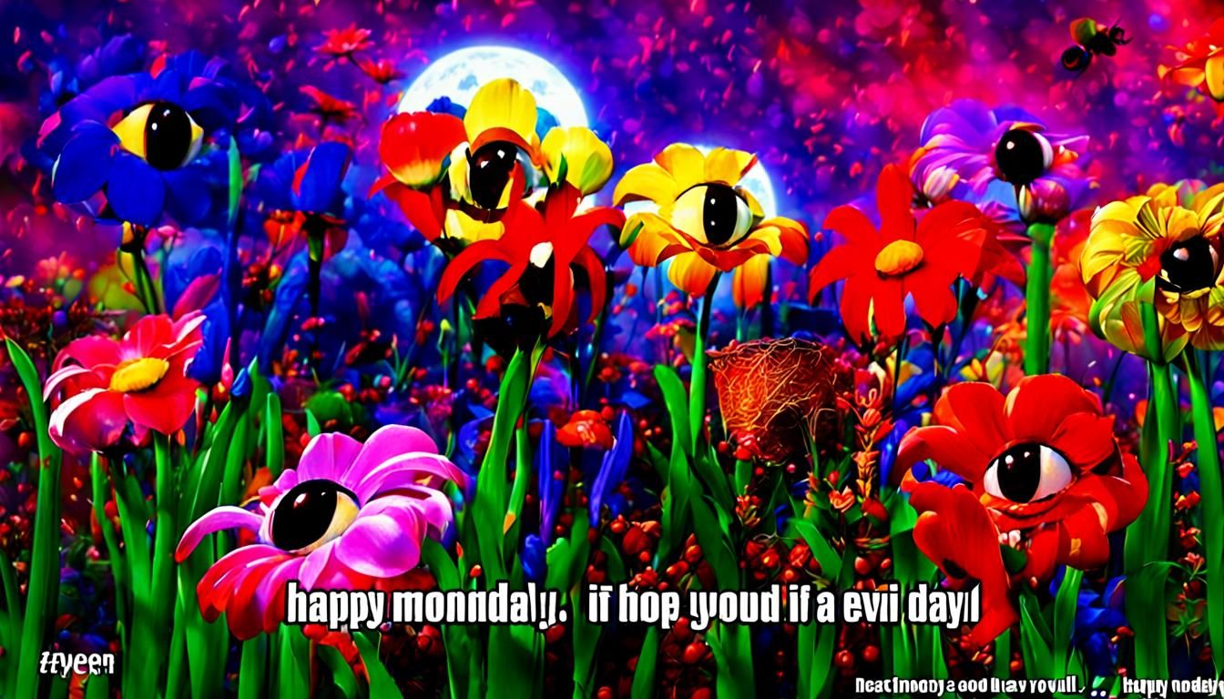 happy monday , hope you have a good day even if you are evil lol - AI ...