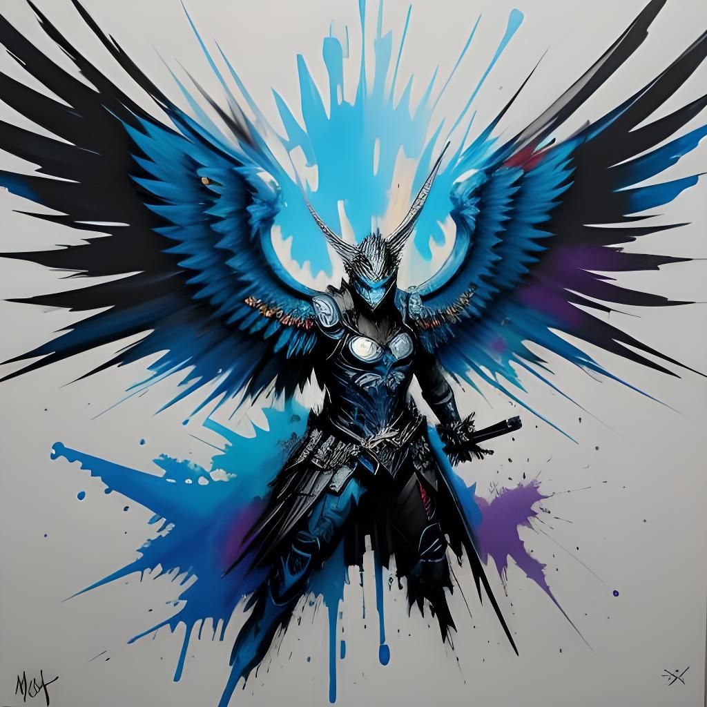 Blue valkyrie - AI Generated Artwork - NightCafe Creator