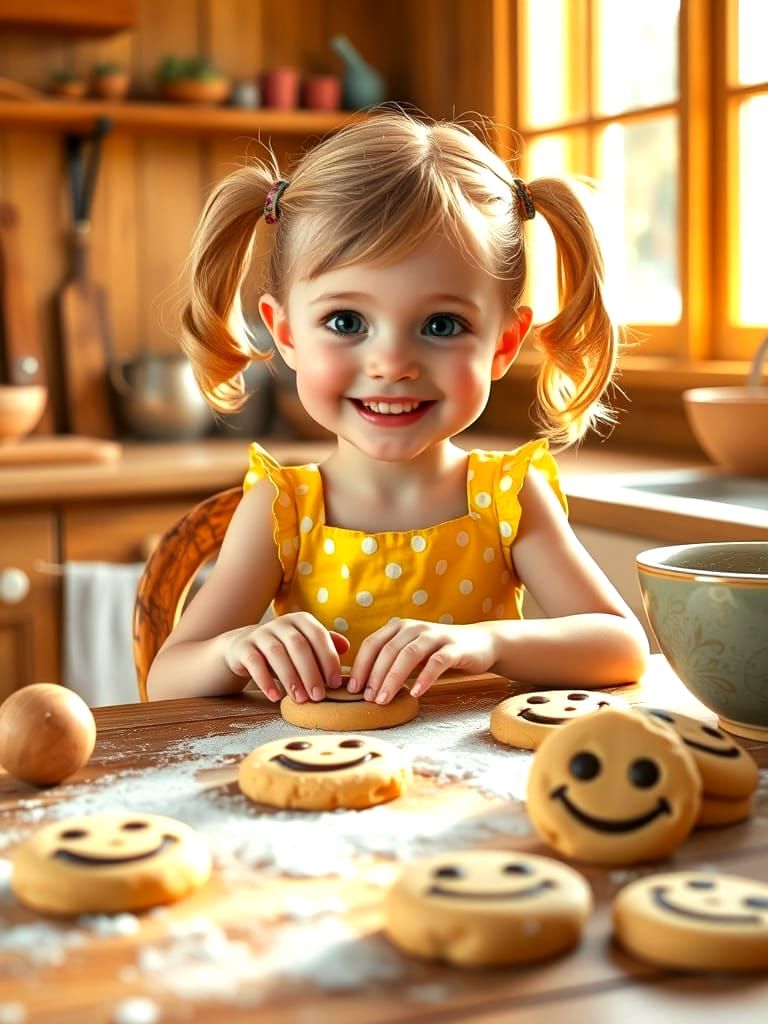 Making Happy Face Cookies - Making Happy Face Cookies