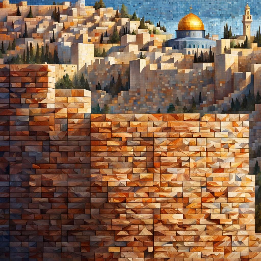 jerusalem in bricks and mosaic - AI Generated Artwork - NightCafe Creator