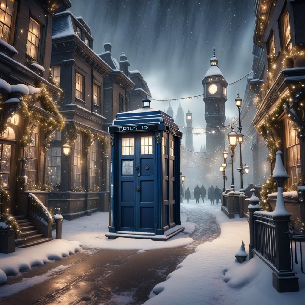 Holiday TARDIS - AI Generated Artwork - NightCafe Creator
