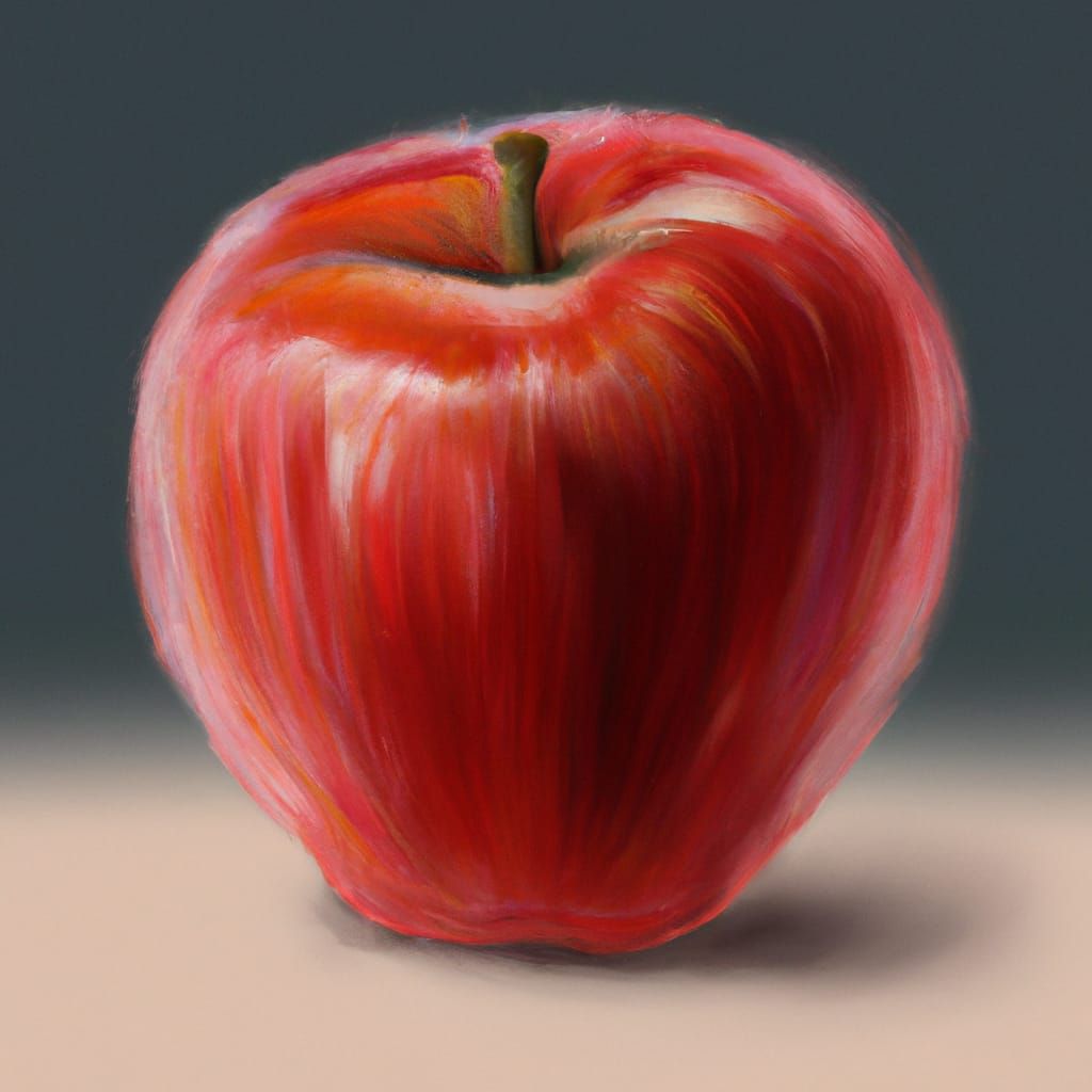 Hyper realistic red apple - AI Generated Artwork - NightCafe Creator