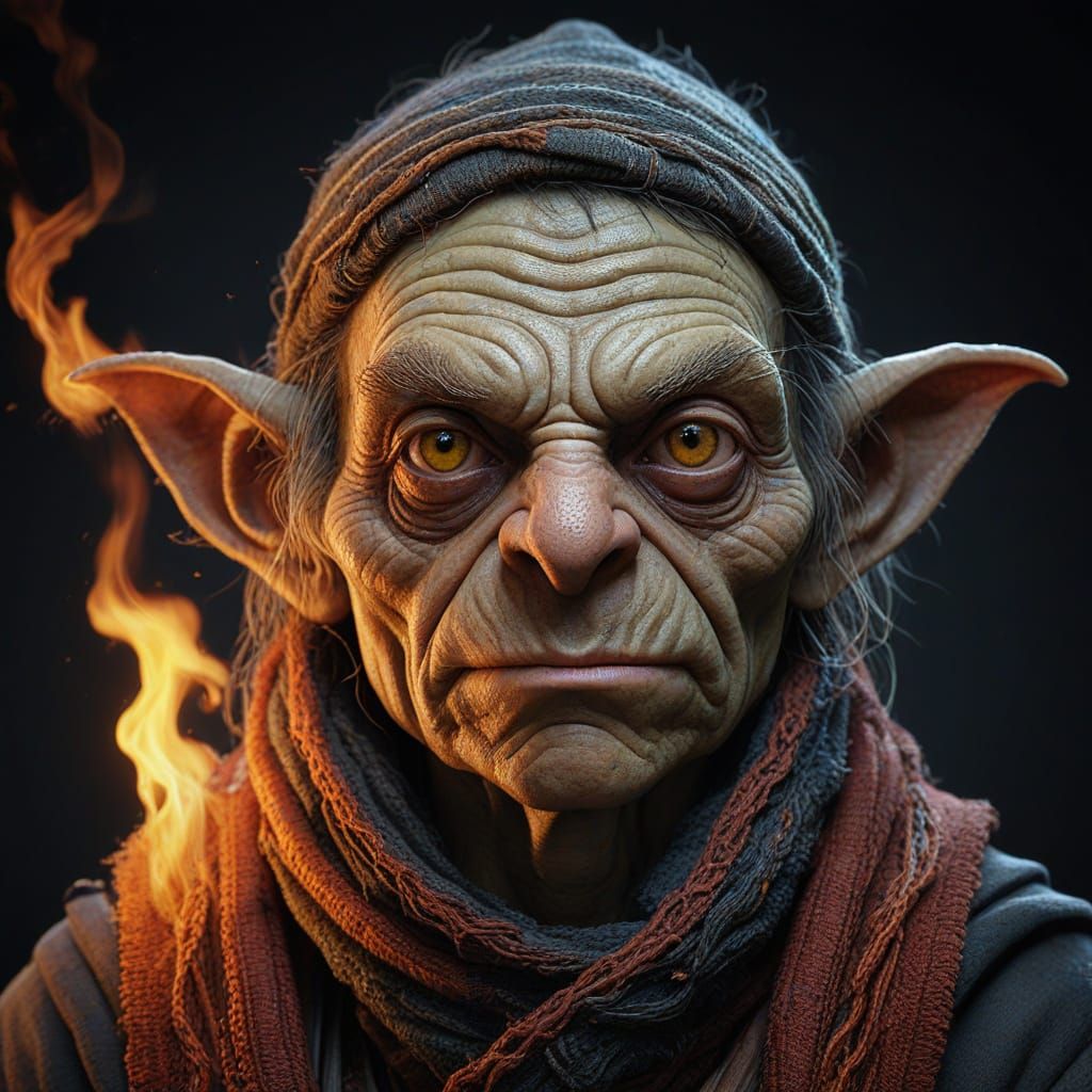 Grizzled Goblin Pyromancer - Goblin Pyromancer in Triadic Co...