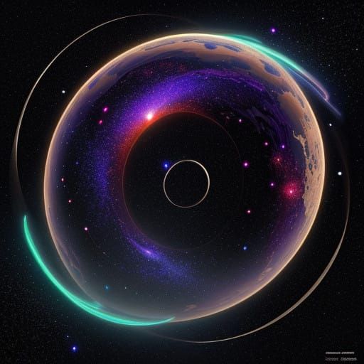 Cosmic Entity Emanates from Unseen Particles in th... - AI Art