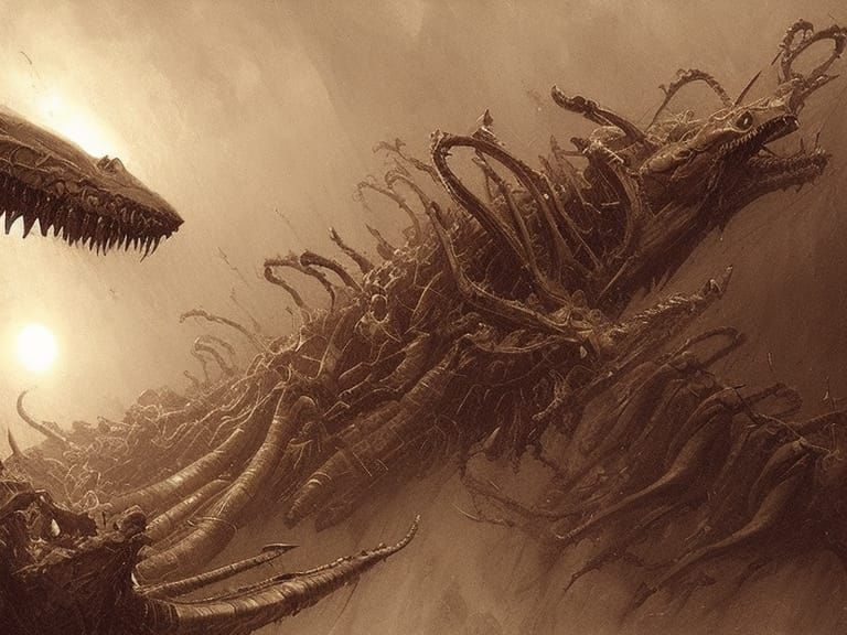 Carnivorous airplane centipede-like - AI Generated Artwork - NightCafe ...