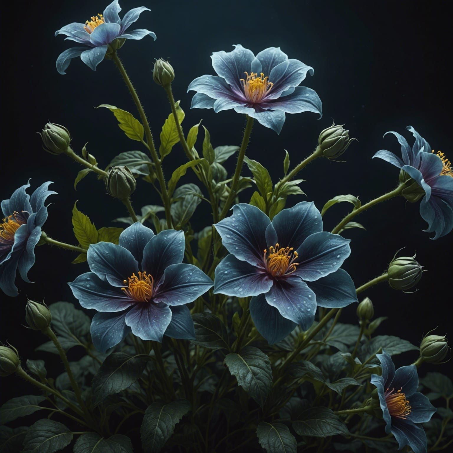 Bloom in the dark - AI Generated Artwork - NightCafe Creator