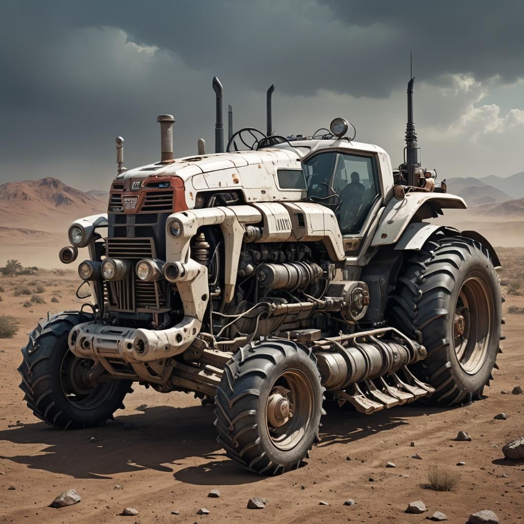 High tech sci-fi tractor. - AI Generated Artwork - NightCafe Creator