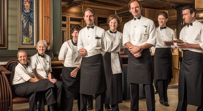 Waiters Waiting to Wait on Customers - AI Generated Artwork - NightCafe ...