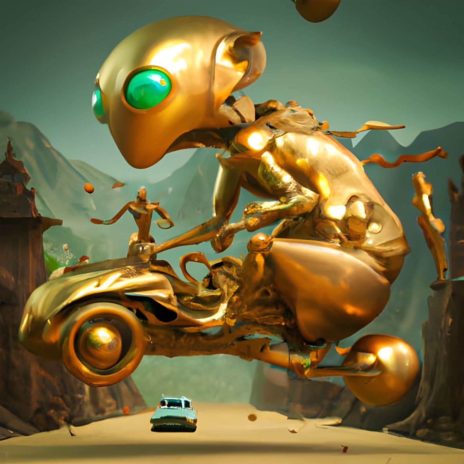Alien Car Racer #3 - AI Generated Artwork - NightCafe Creator