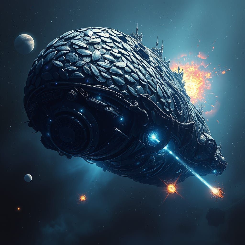 Bio-mechanical Alien Warship - Bio-Mechanical Alien Warship ...