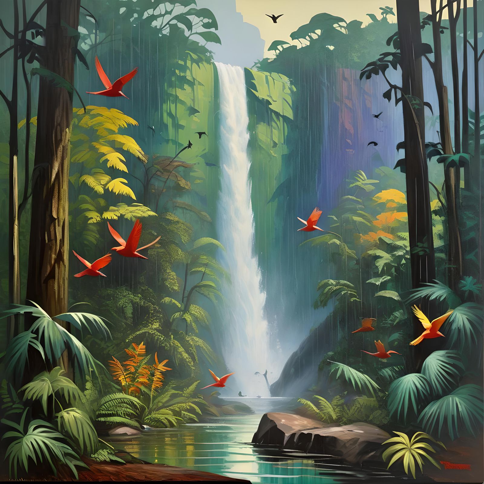 Rainforest - AI Generated Artwork - NightCafe Creator