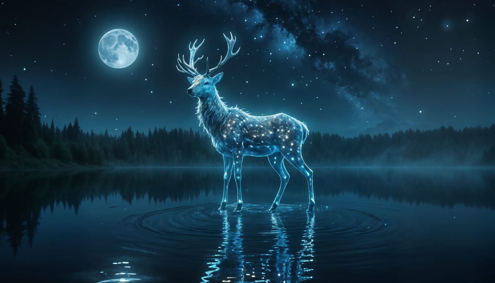 Mythical Cosmic Stag of the Lake - Mythical Cosmic Stag of t...