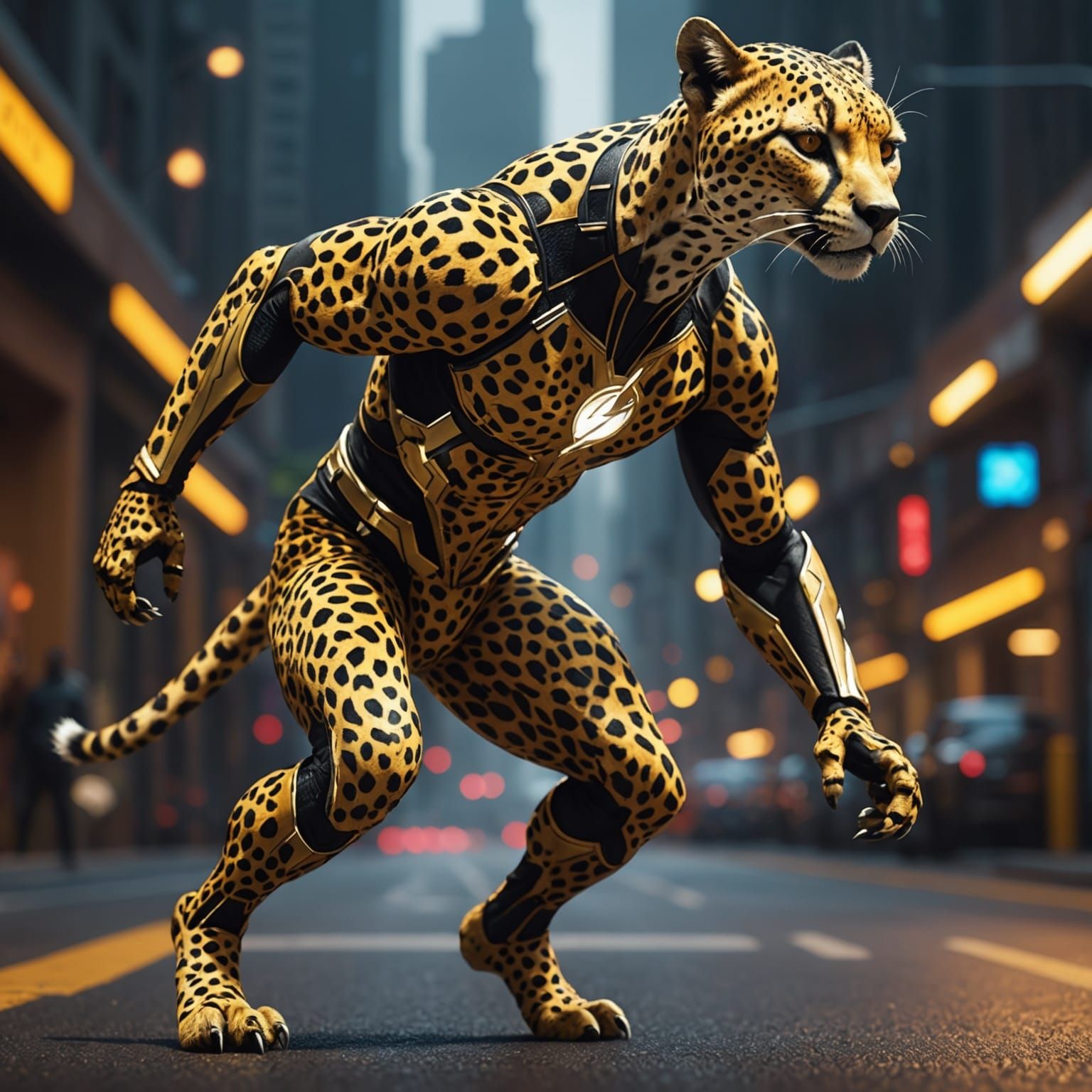 cyber cheetah - AI Generated Artwork - NightCafe Creator