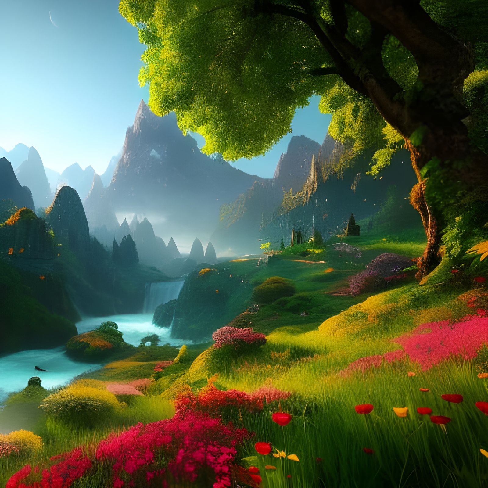 Wonderful Landscape - AI Generated Artwork - NightCafe Creator