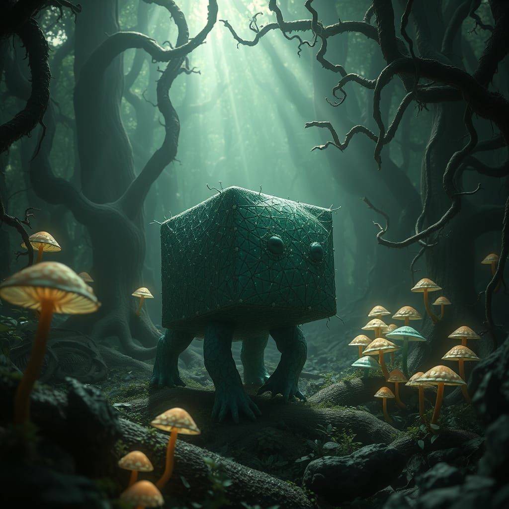 A cube-shaped creature - A cube-shaped creature