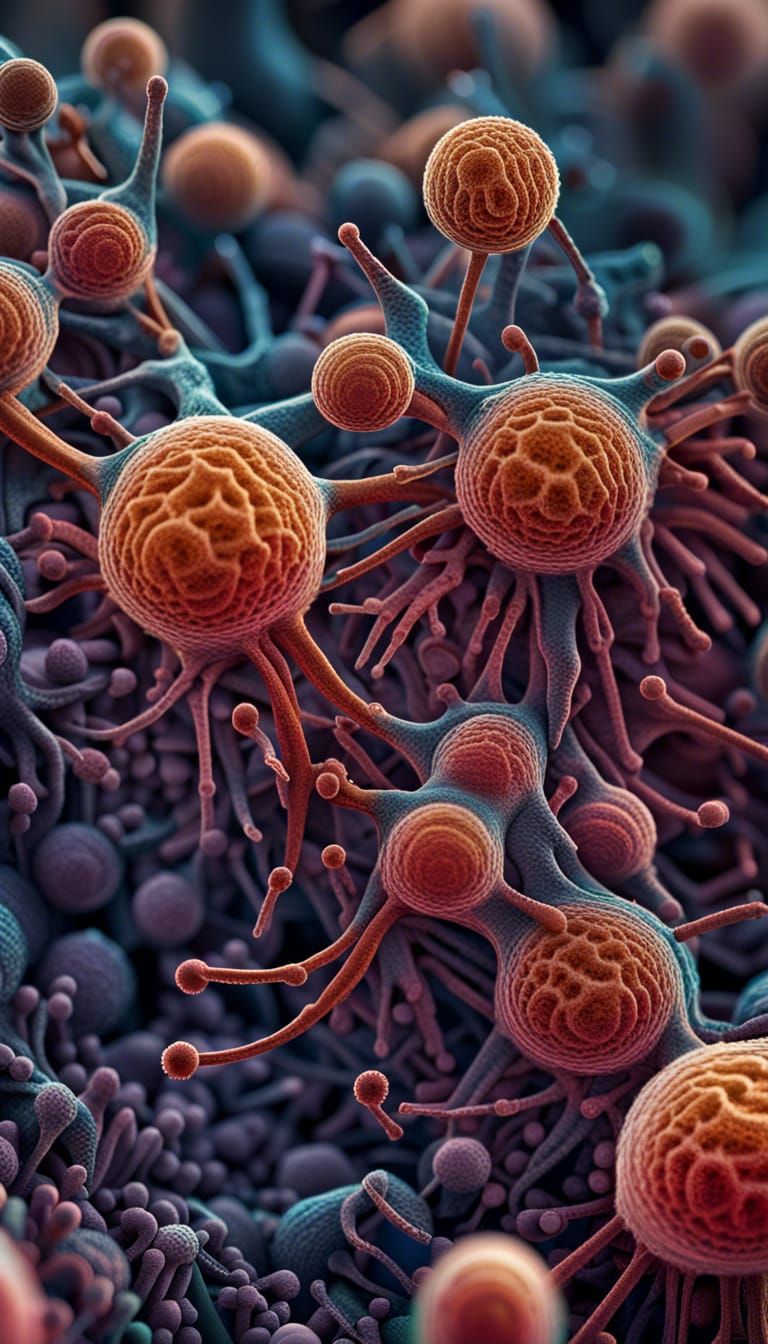 Testosterone under Microscope - AI Generated Artwork - NightCafe Creator