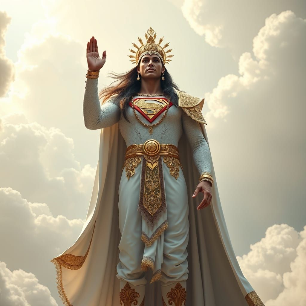 Superman as Indian Deity! - Ethereal Superman as Hindu God