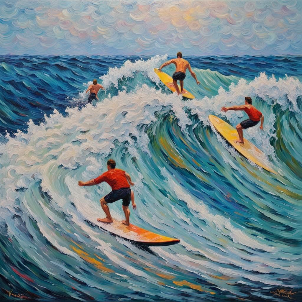 Surfing - AI Generated Artwork - NightCafe Creator