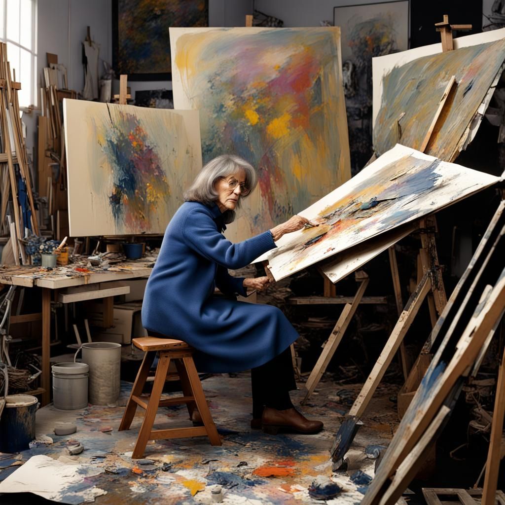 The Artist is her art studio - AI Generated Artwork - NightCafe Creator