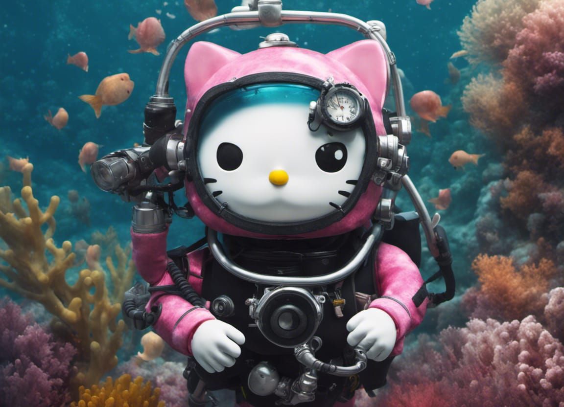 Aquacats (Hello Kitty variant) - AI Generated Artwork - NightCafe Creator