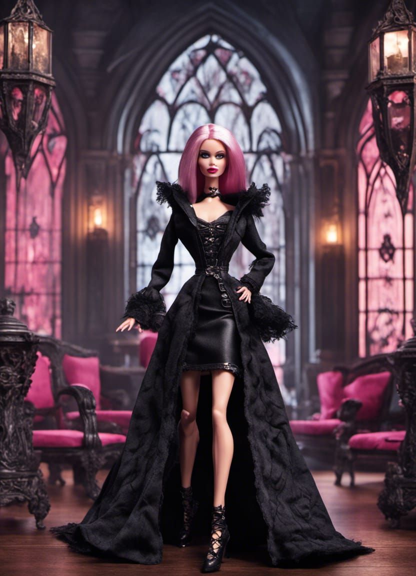 Gothic Barbie - Gothic Barbie and Ken Dolls in 8K