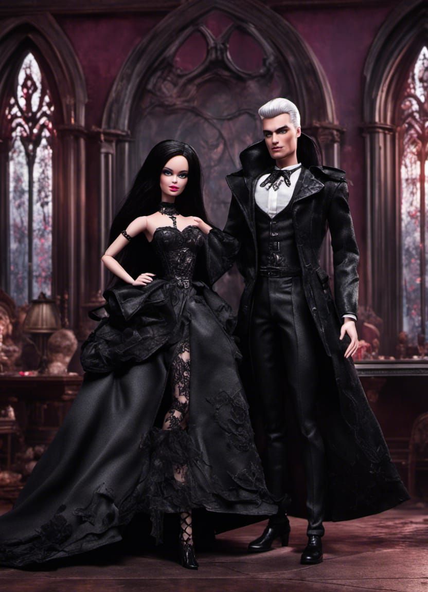 Barbie and Ken - gothic - AI Generated Artwork - NightCafe Creator