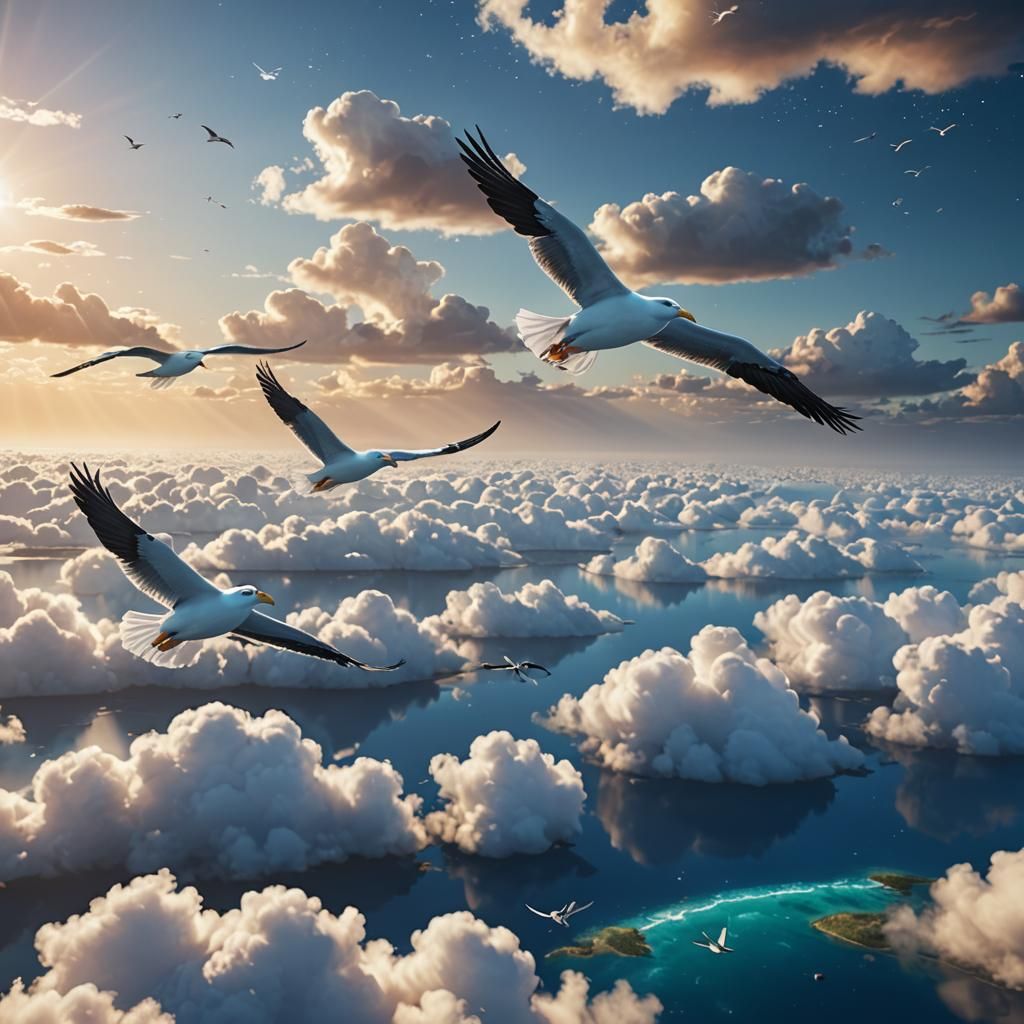 Albatros birds - AI Generated Artwork - NightCafe Creator