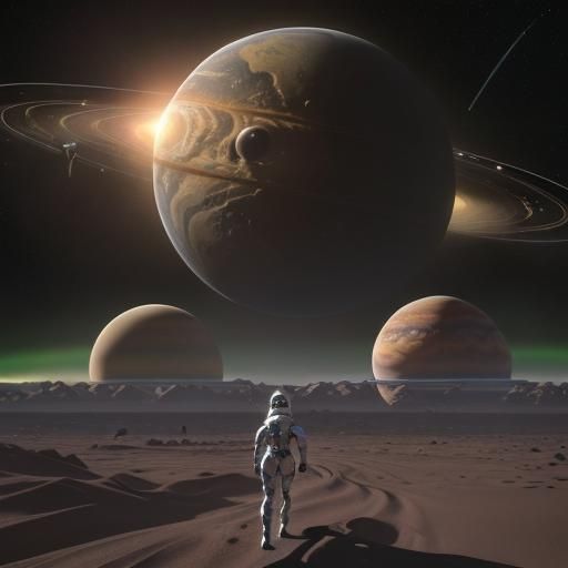 Alien Planetary System - AI Generated Artwork - NightCafe Creator