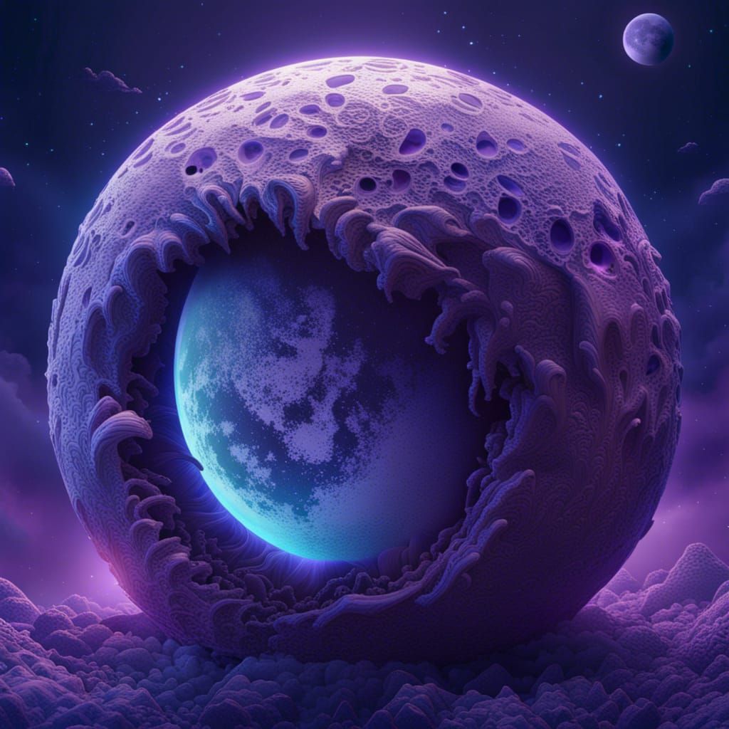 Decaying Moon - AI Generated Artwork - NightCafe Creator