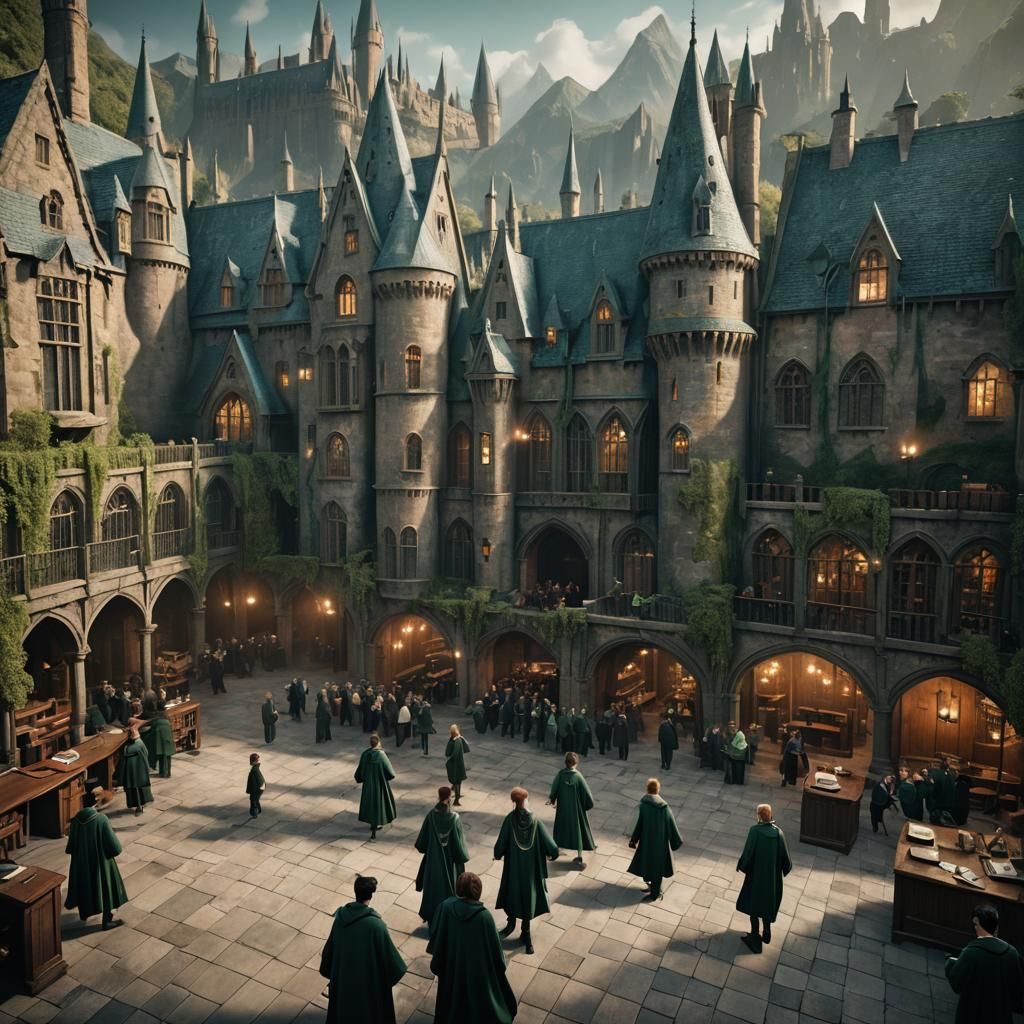 Hogwarts students outside cuz why not?😝 - AI Generated Artwork ...