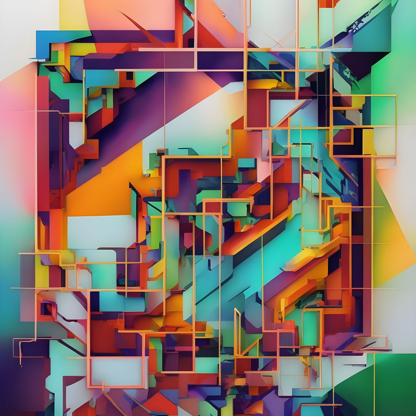 Abstract modern art 21oct23 - AI Generated Artwork - NightCafe Creator