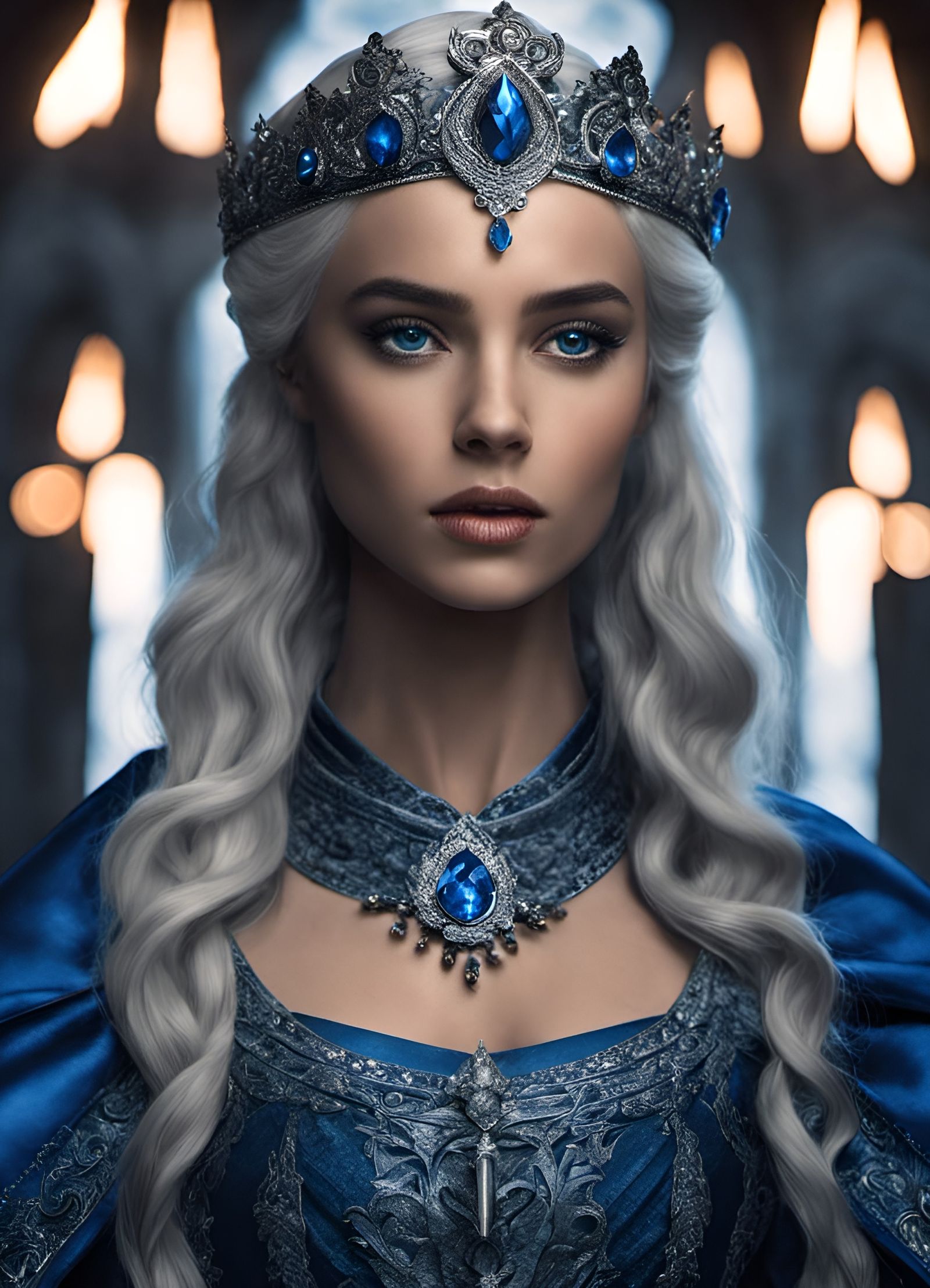 Blue Princess - AI Generated Artwork - NightCafe Creator