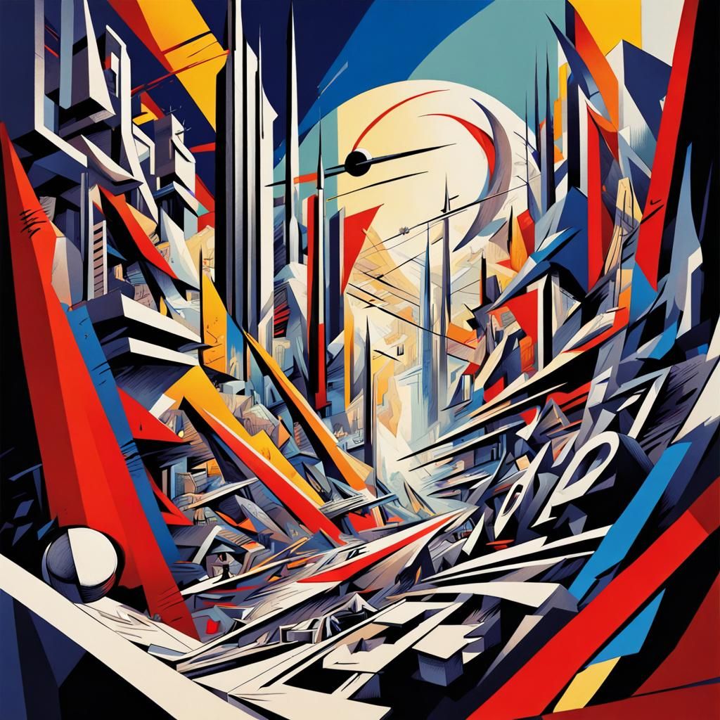 Abstract Futurism Cityscape - AI Generated Artwork - NightCafe Creator