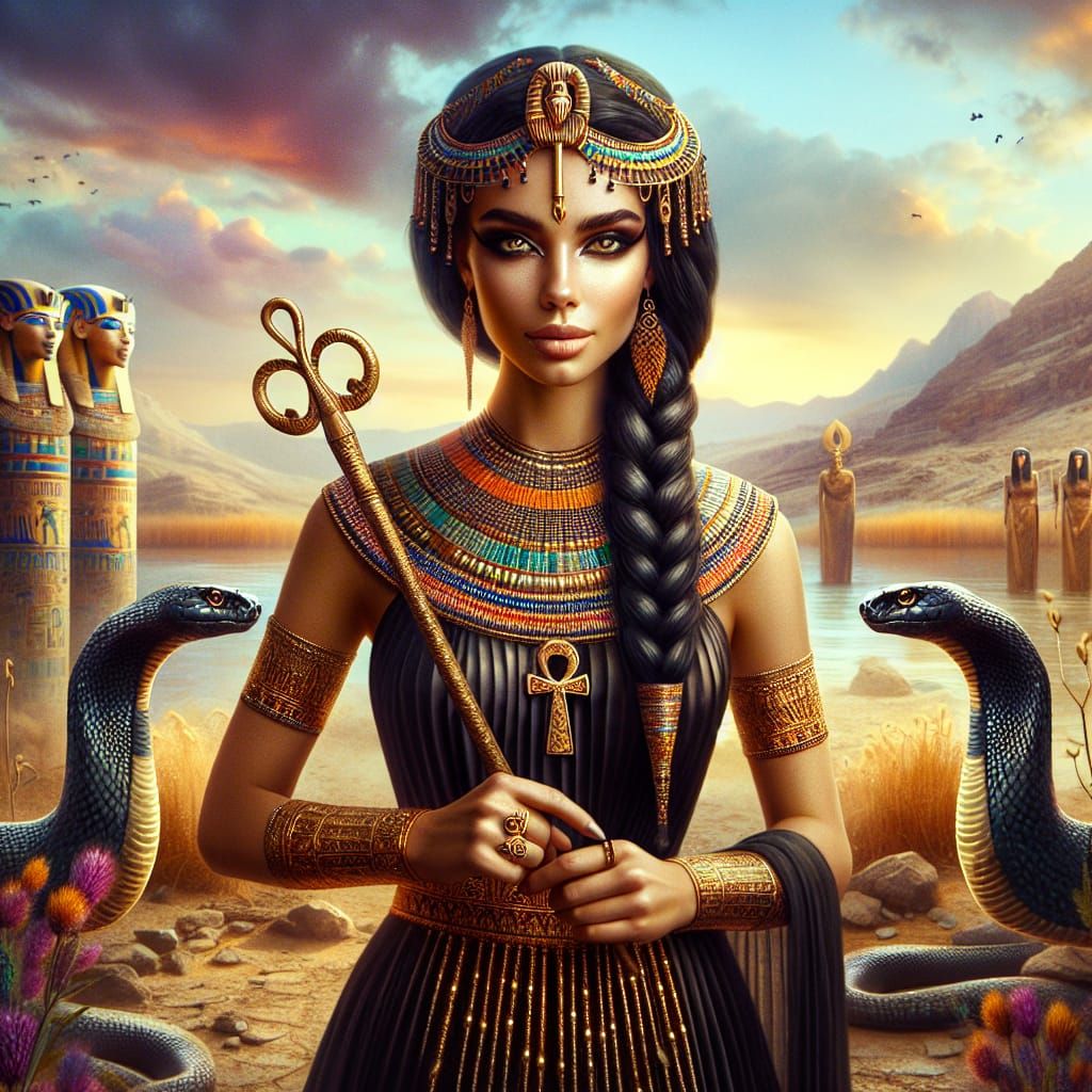 Hauhet, an ancient Egyptian Primordial Goddess of Eternity :)