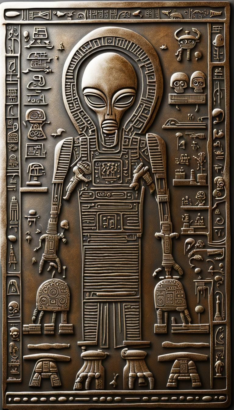 Alien hieroglyphics - AI Generated Artwork - NightCafe Creator