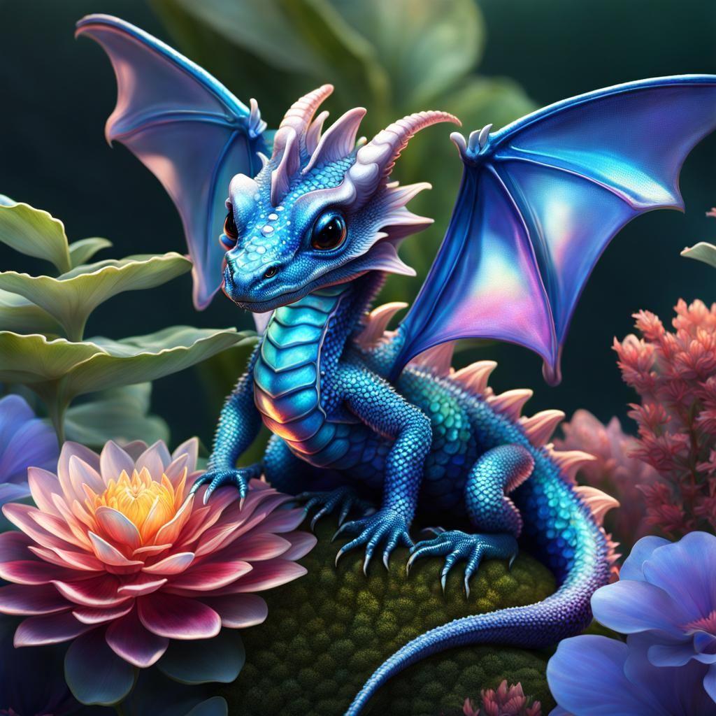 Iridescent dragon - AI Generated Artwork - NightCafe Creator