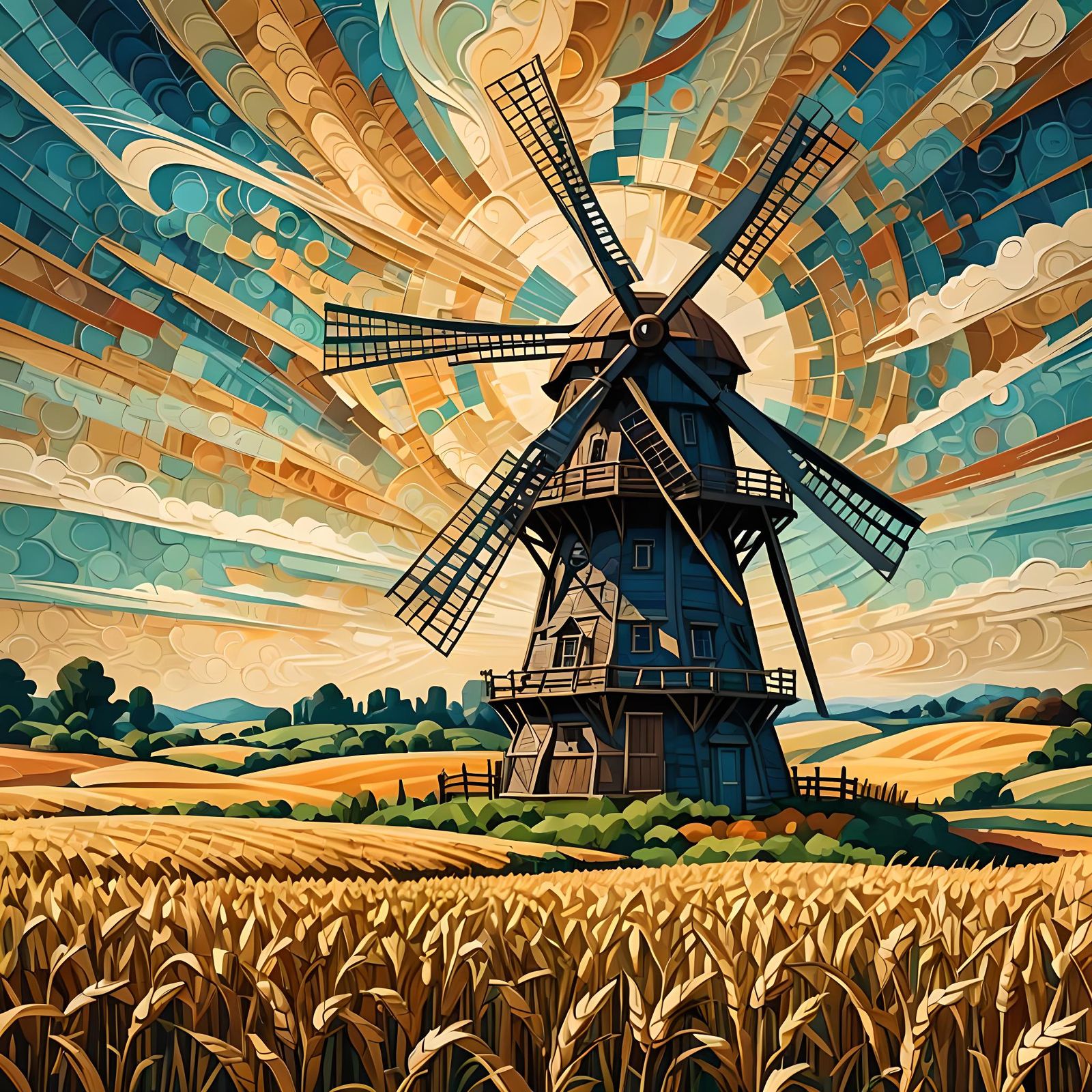 Windmill - AI Generated Artwork - NightCafe Creator
