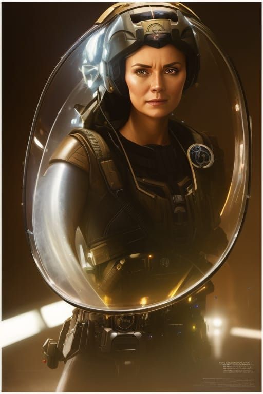 Stargate Dr Samantha Carter head and shoulders portrait, 8k resolution ...