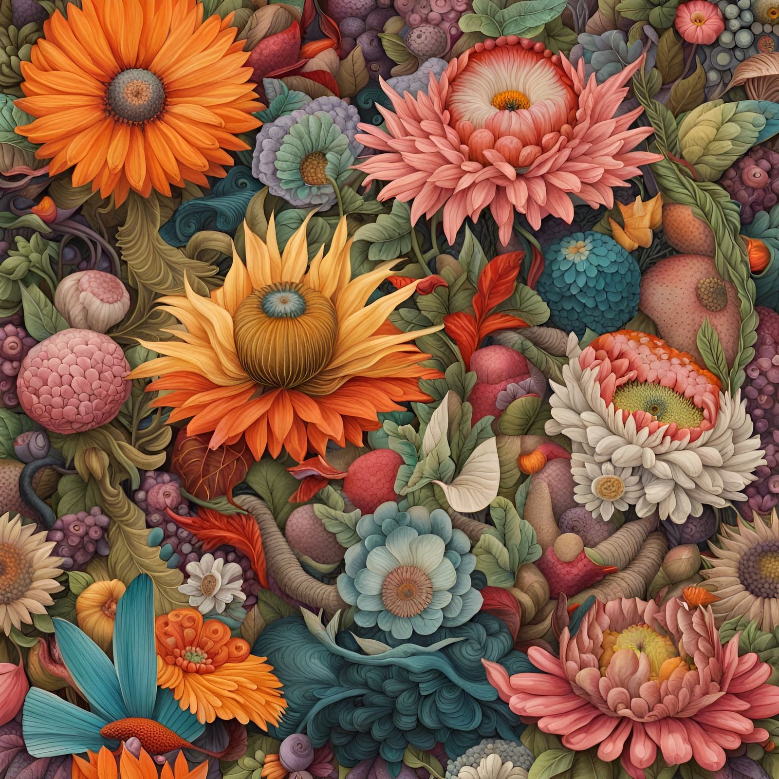 Imaginary Flowers - AI Generated Artwork - NightCafe Creator